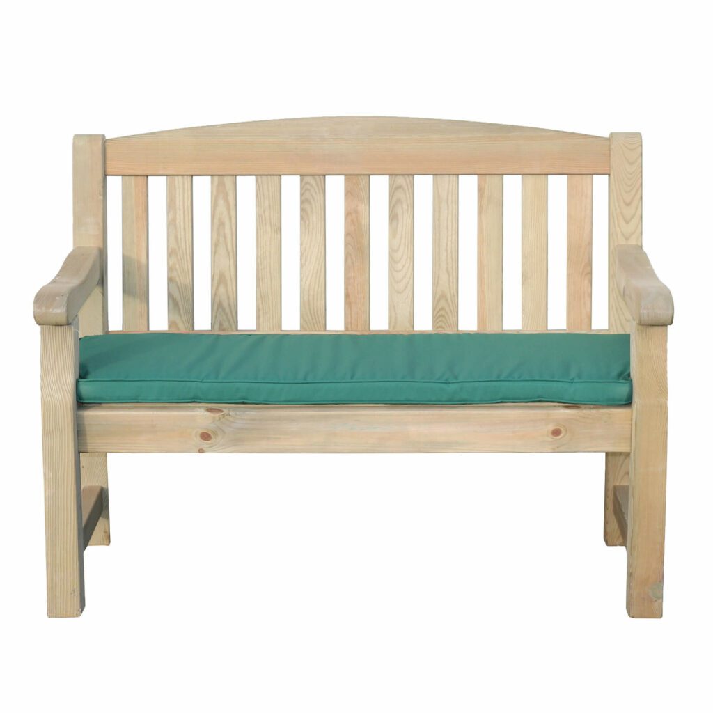 Emily 2 Seater Bench And Pad - Green