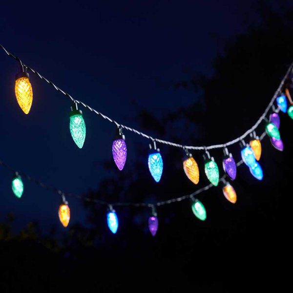 MultiPower Pine Cone Multicoloured/Warm White Garden String Lights