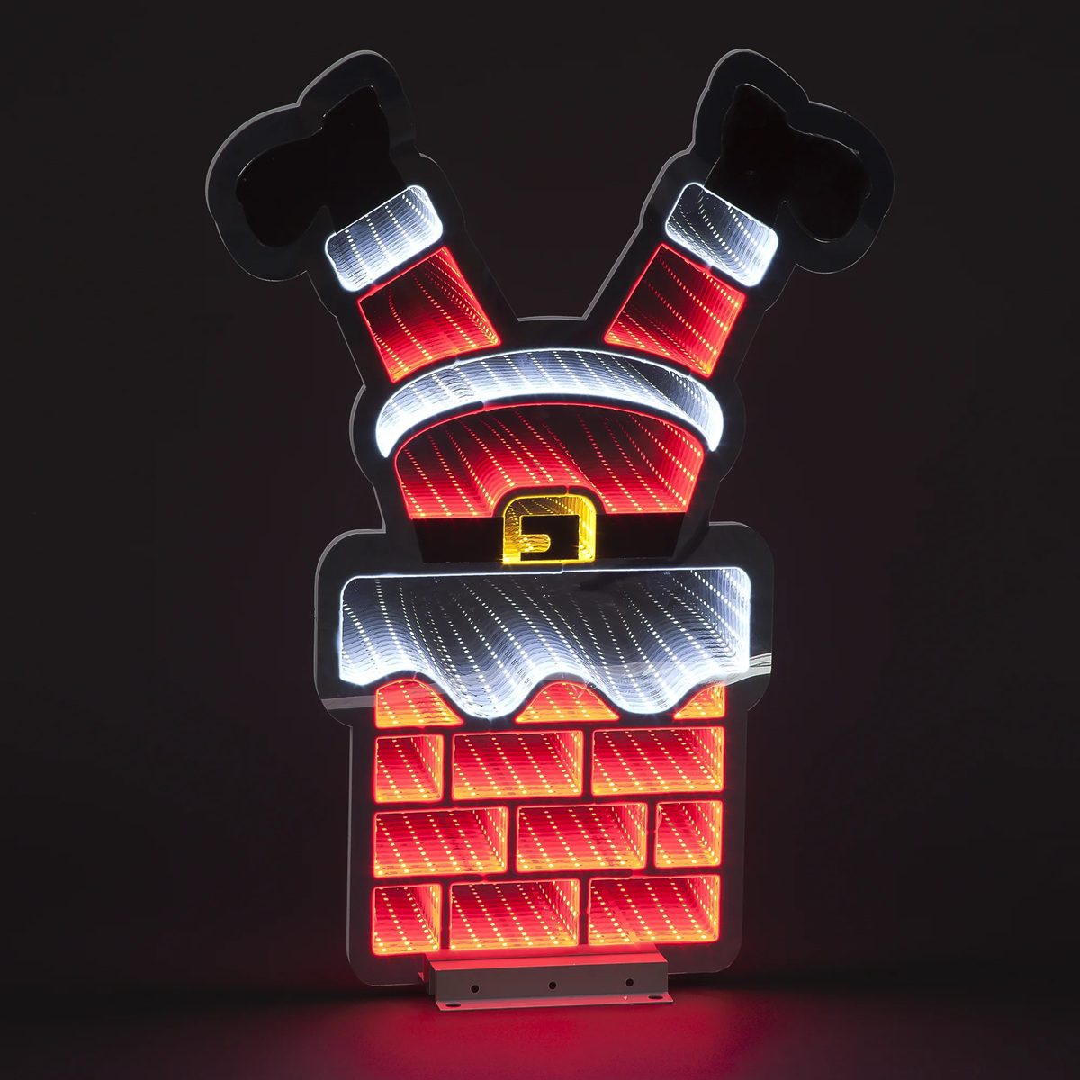 SnowTime Light Up Santa In Chimney Infinity Christmas Decoration