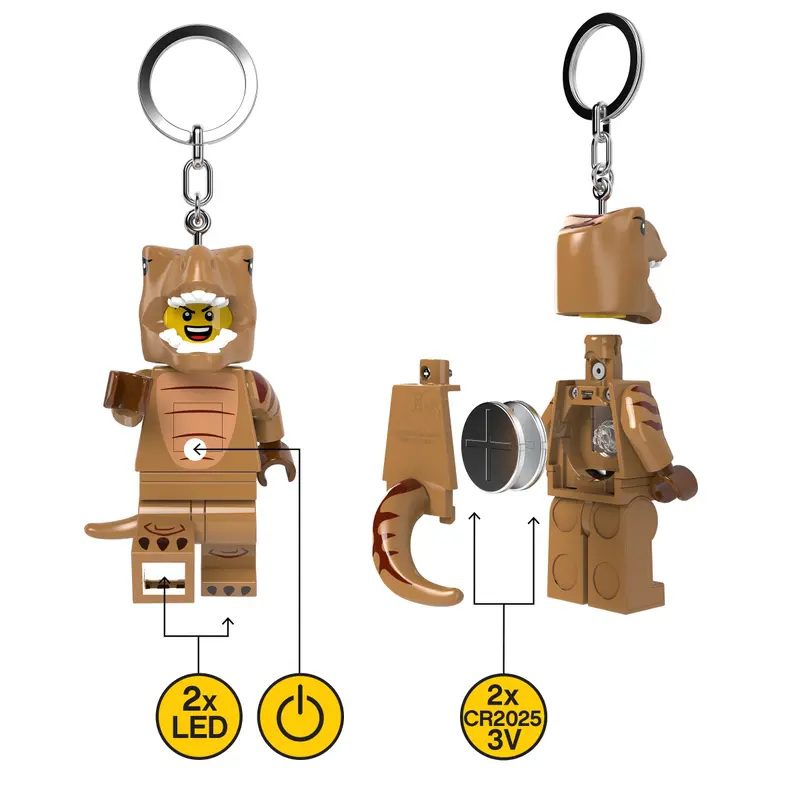 LEGO T-Rex Costume Fan Keyring Torch